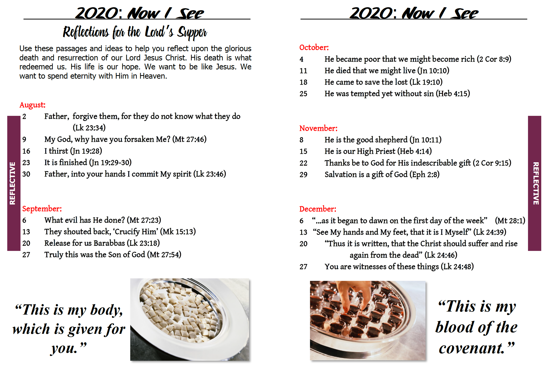 Lord’s Supper Reflections – Charlestown Road church of Christ